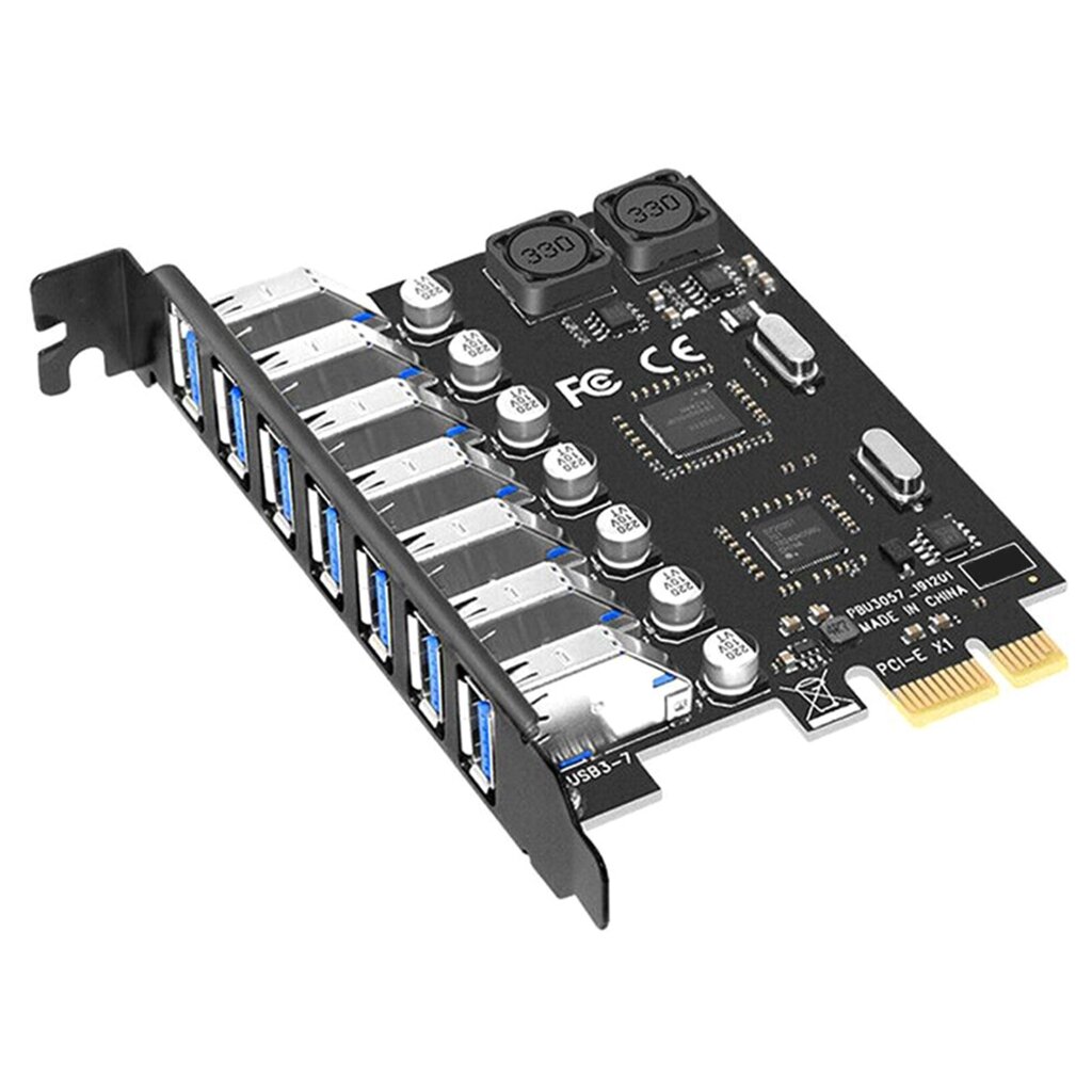 USB 3,0 PCI Express Адаптер PCIE на 7 портов USB Карта-адаптер расширения USB3.0 PCIe Контроллер Конвертер для настольных компьютеров