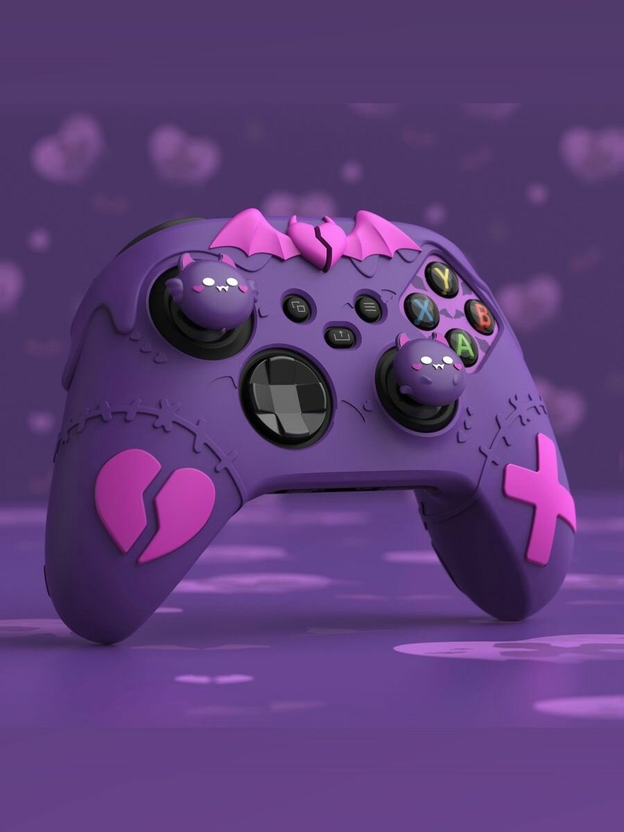 Готический чехол из силикона для геймпада Xbox Series X/S, Фиолетовый для джойстика силиконовый