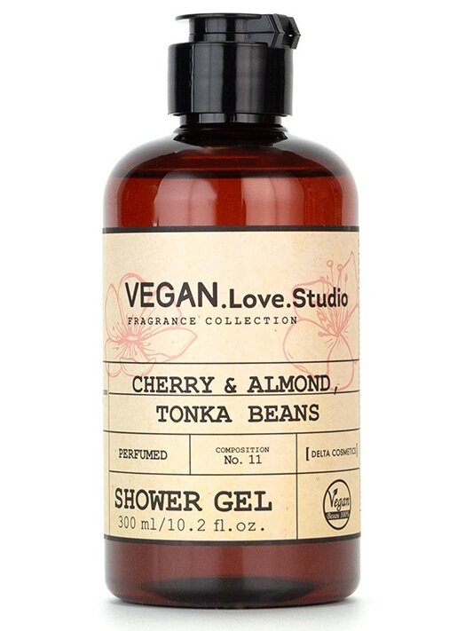 Гель для душа Vegan.Love.Studio Cherry&Almond Tonka Beans, 300мл