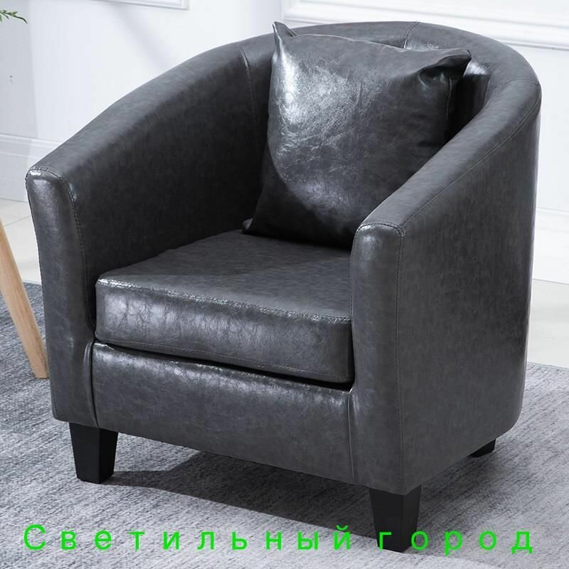 Простой одноместный диван,68, черный, серый