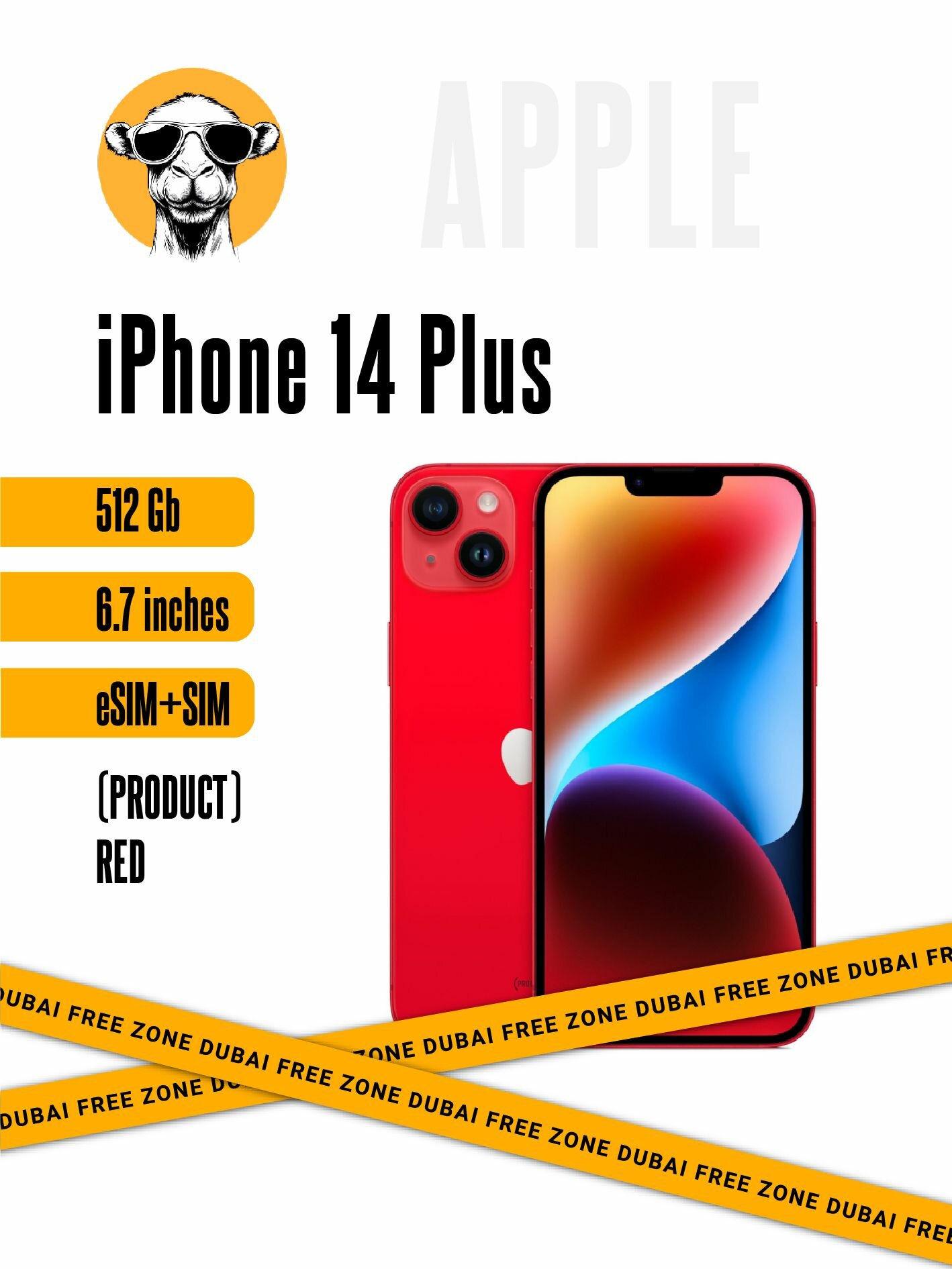 Смартфон iPhone 14 Plus 512Gb PRODUCT Red Sim+E-Sim