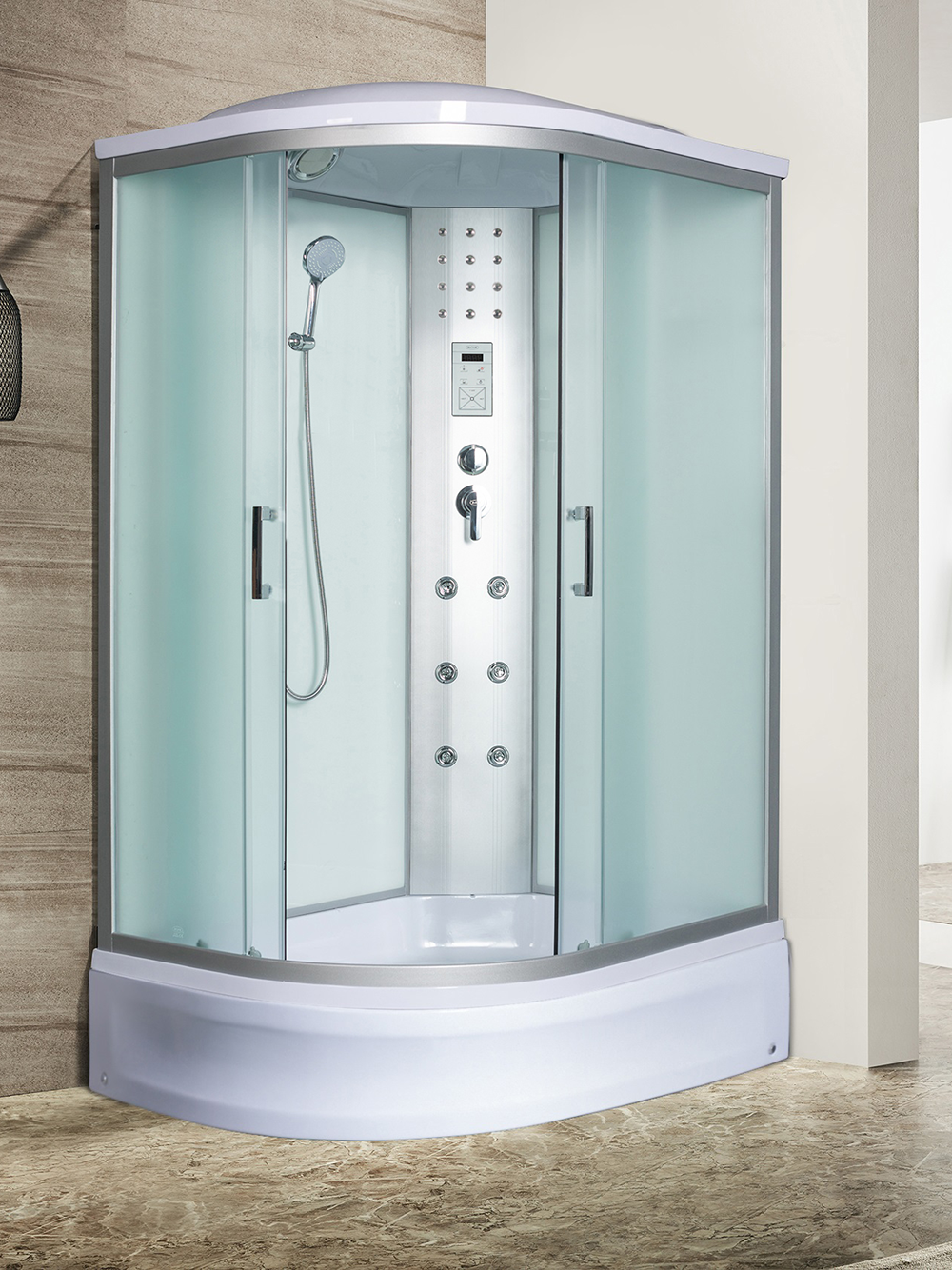 Душевая кабина River DUNAY 120/80/24 MT R, с гидромассажем, матовое стекло