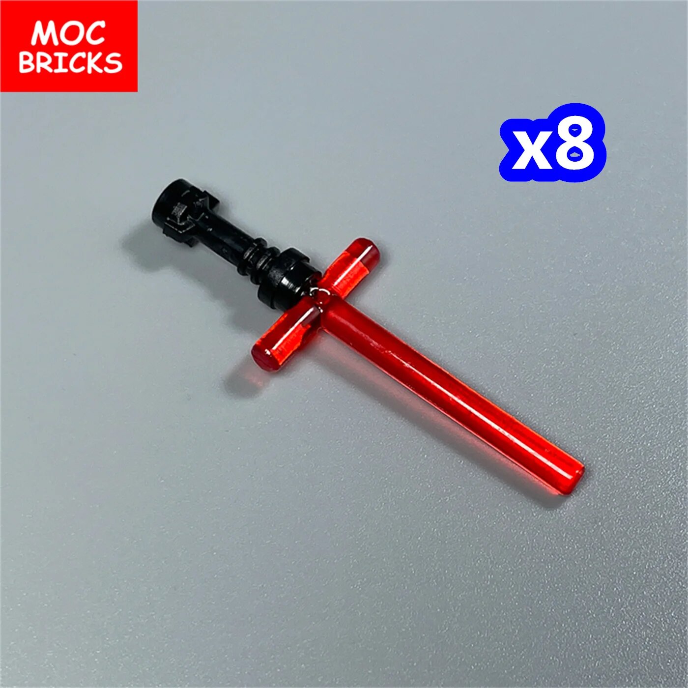 MOC BRICKS Рукоять светового меча из пластика Красный, Black NO.3