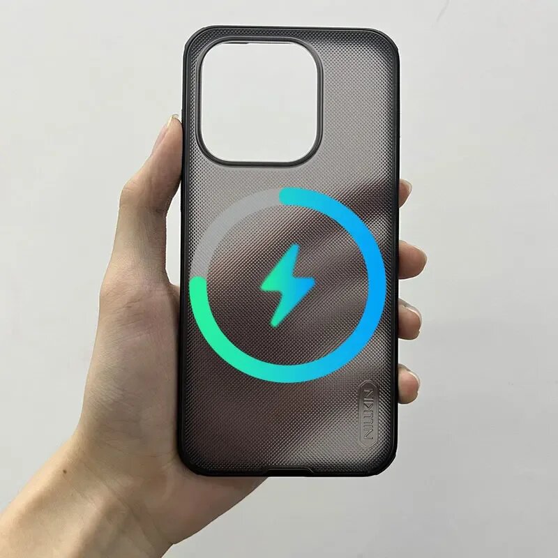 Для OnePlus 15, NILLKIN Super Frosted Shield Pro, защита военного уровня, магнитная зарядка, антижелтение, 4-угольный бампер