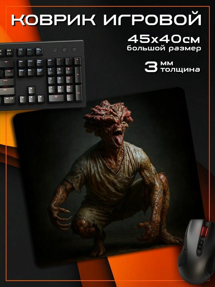 Коврик для мыши 45x40 с принтом игры the last of us (ласт оф ас, одни из нас, Элли, Джоэл, PS, Xbox, PC, Switch) - 12511161