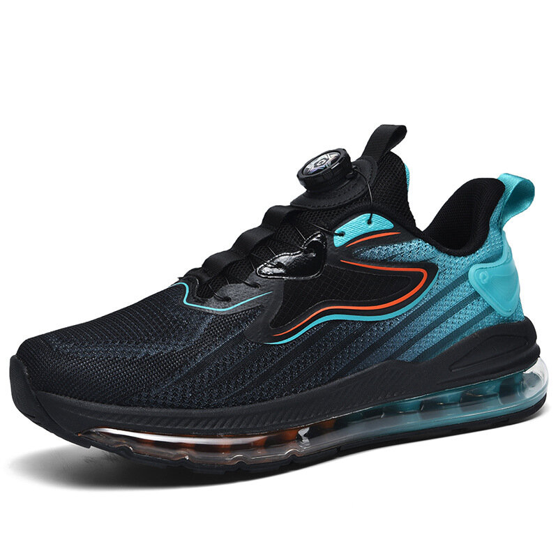 Спортивные кроссовки Flyknit Air Cushion 2025 с вращающейся пряжкой, износостойкая резина, очень большие размеры 39-48, EU:44