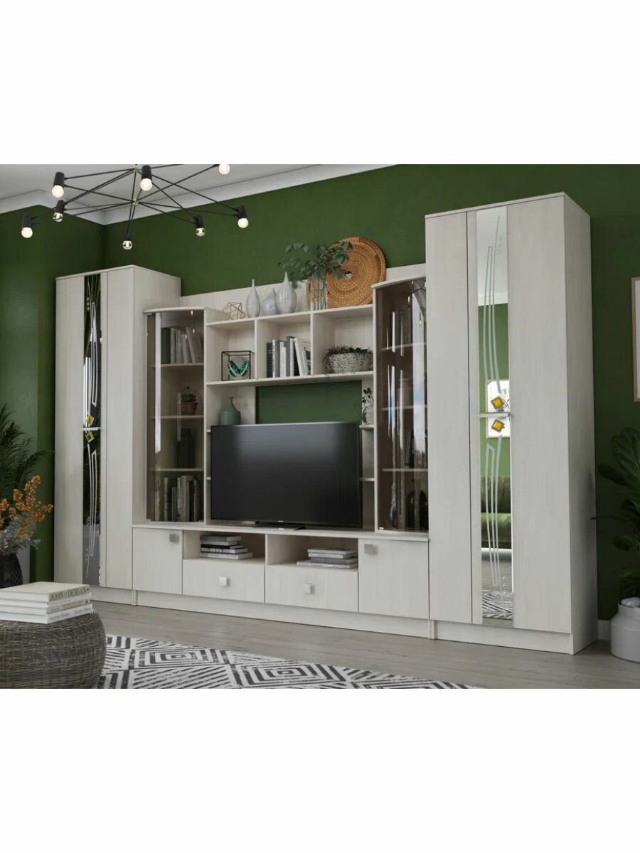 Гостиная Венеция ЛДСП 3400мм х2200мм х530мм, Сандал светлый, МИФ