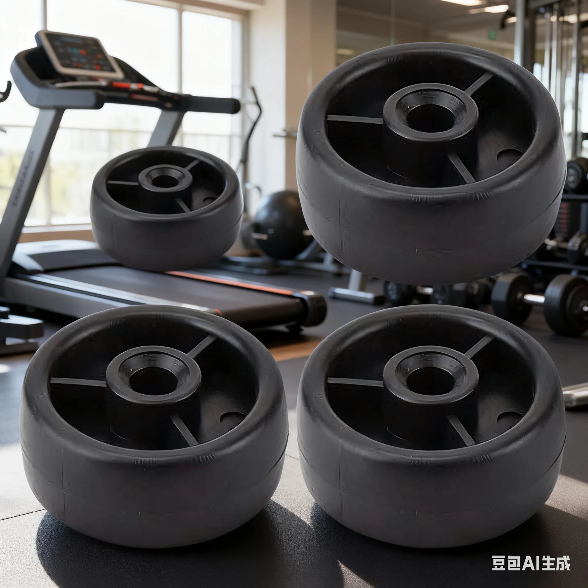 4 шт./компл. колесики для беговой дорожки, велотренажер 55x18x8 мм, сменные колеса для фитнес-оборудования, роликовые шкивы для спортзала и дома