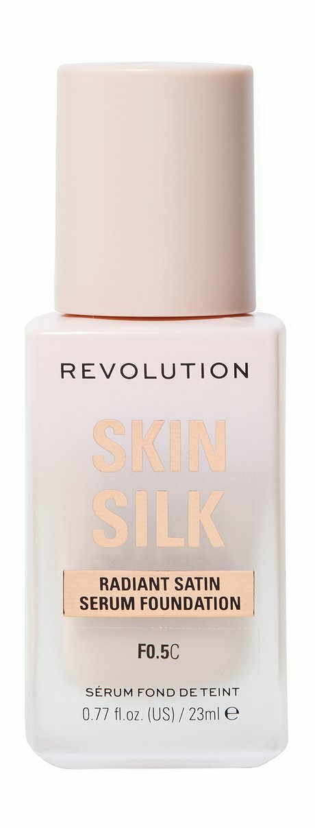 Revolution Makeup Skin Silk Radiant Satin Serum Foundation Увлажняющая тональная сыворотка для лица с пептидами | F0.5 23мл