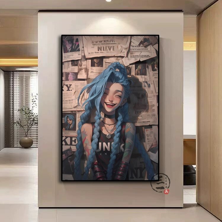 LOL Jinx League of Legends Rampage Лолита Живопись