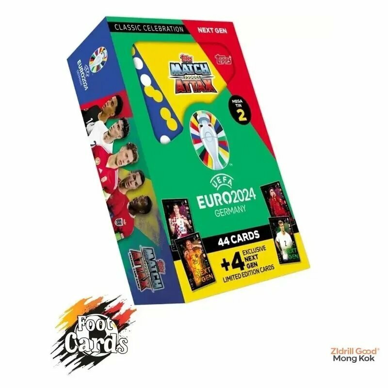 Футбольные карточки Topps Match Attax UEFA EURO 2024 Germany Mega Tin(Зеленый)