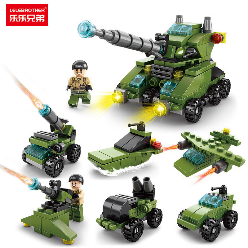 Совместимые с LEGO строительные блоки Lele Brothers 8612-5 для детей, мини-автомобильная игра, маленькие детали,