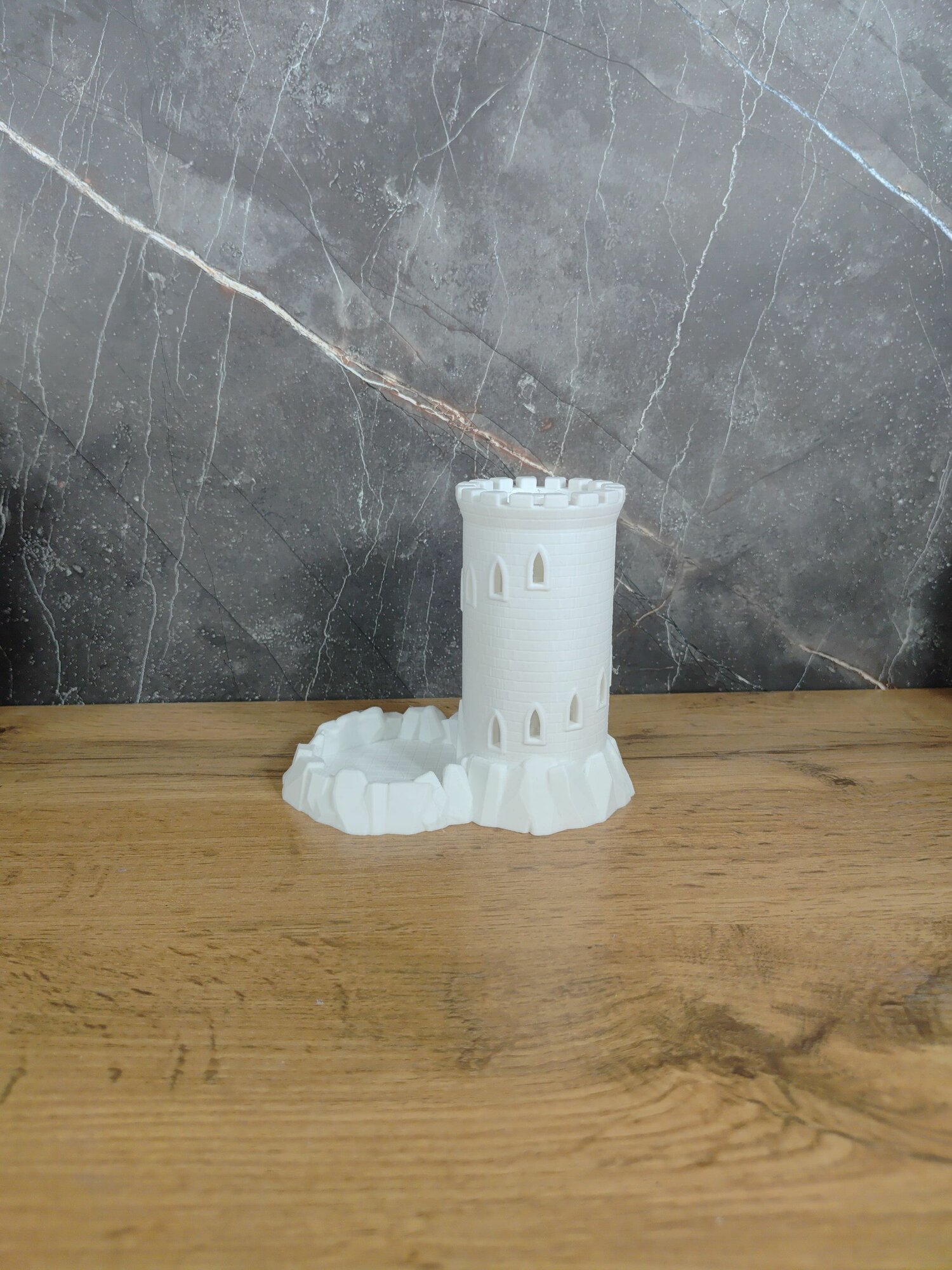 Башня на скалах белая, для настольных игр Dungeon & Dragons Dice tower — фото 1