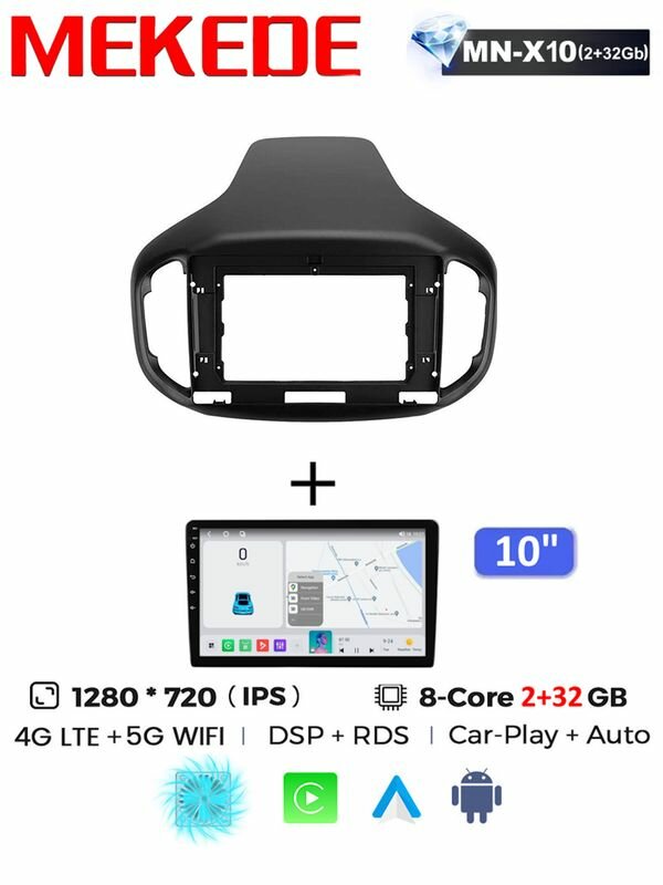 Магнитола 10.2" Mekede MN X10 Pro 2/32 Gb Chery Tiggo 7 1 2016-2020 F2 carplay