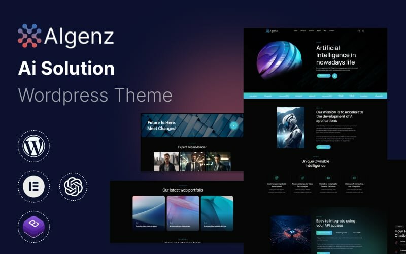 Подарочный сертификат на Шаблон для сайта Вордпресс с демоконтентом AIgenz - AI Solution WordPress Theme