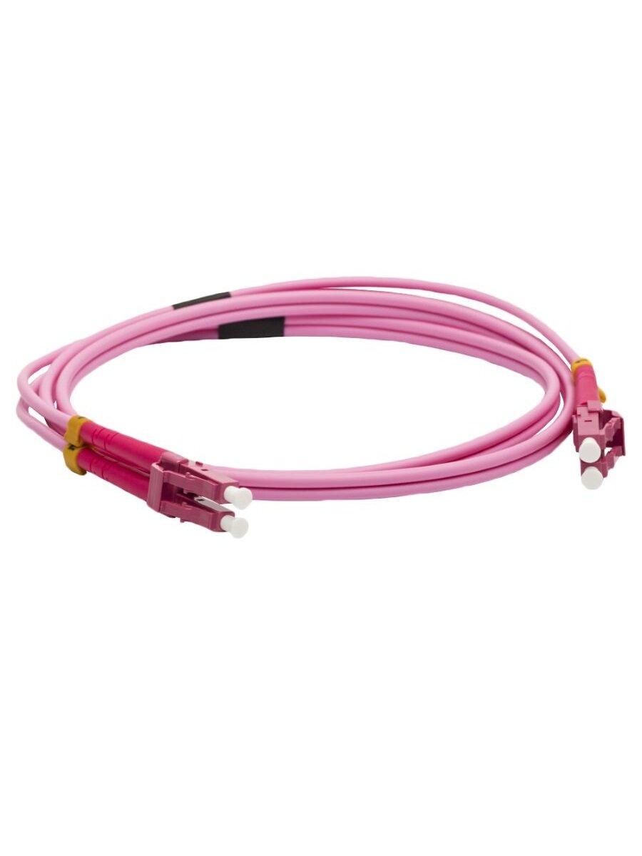 Кабель патч-корд волоконно-оптический Lanmaster LAN-2LC-2LC/OM4-2.0 дуплексный, LC/PC-LC/PC, OM4, LSZH, 2.0 м