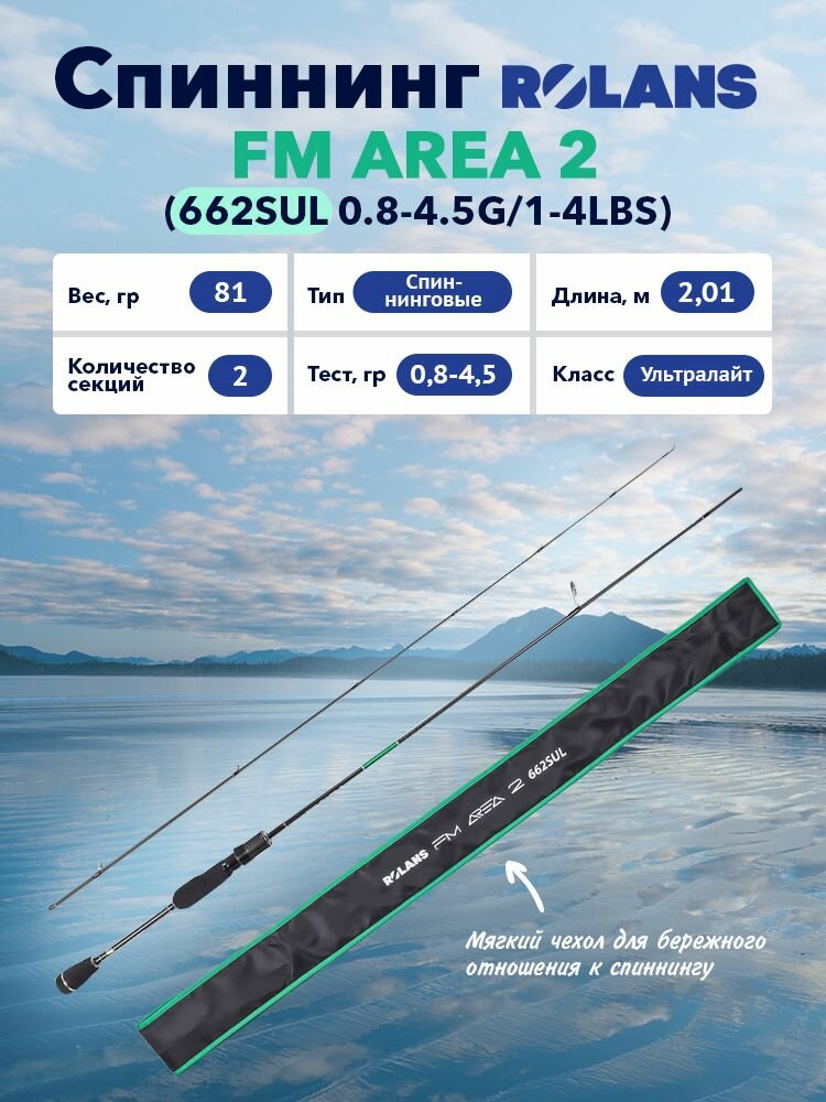 Спиннинг ROLANS FM AREA 2 (662SUL 0.8-4.5G/1-4LBS)