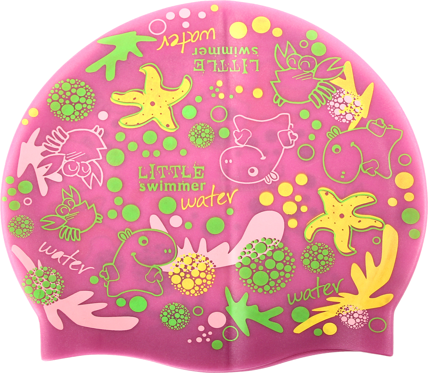 Шапочка плавательная Larsen LSC11, силиконовая , размер 50-53 для бассейна