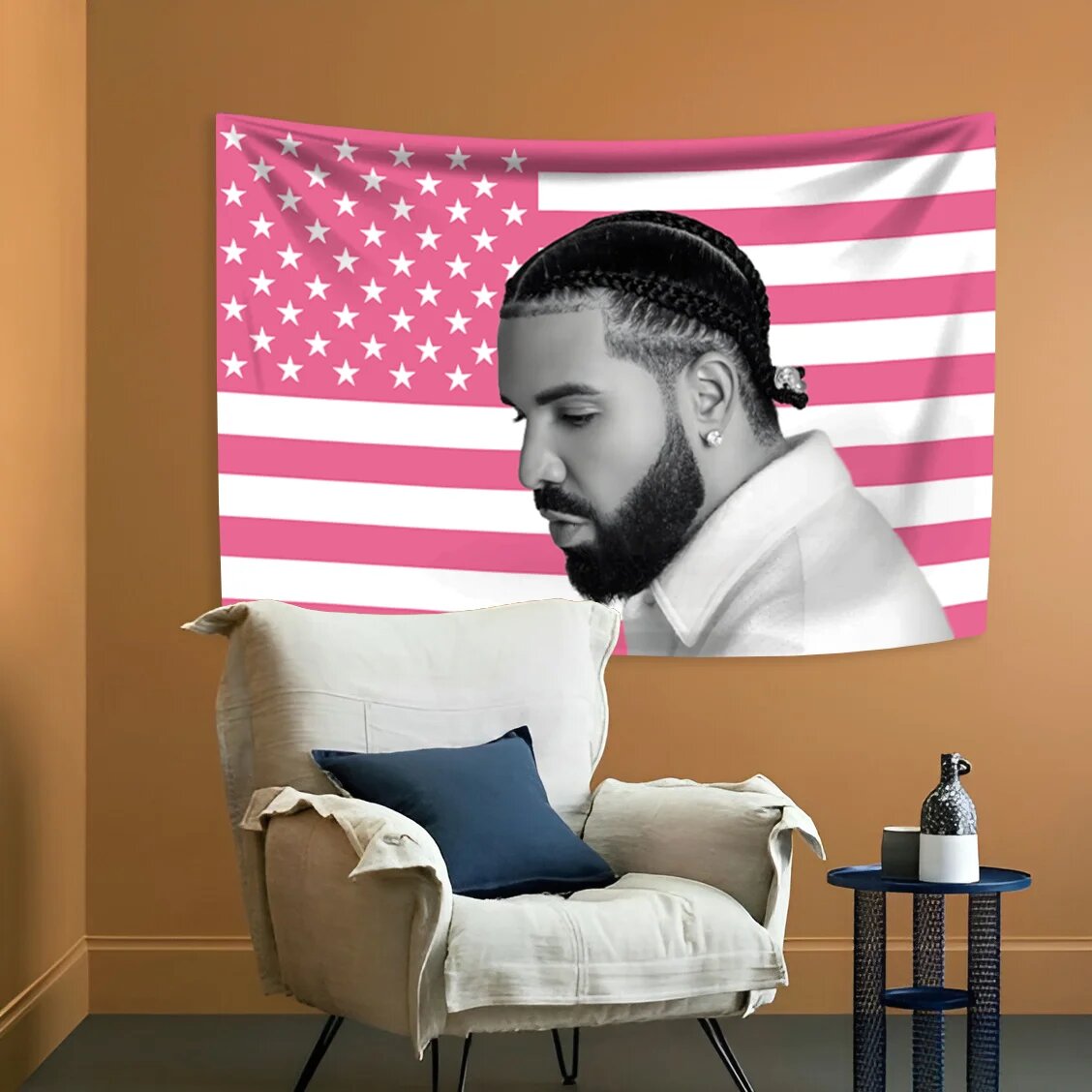 Drake Флаг Американский Розовый 90 x 150cm