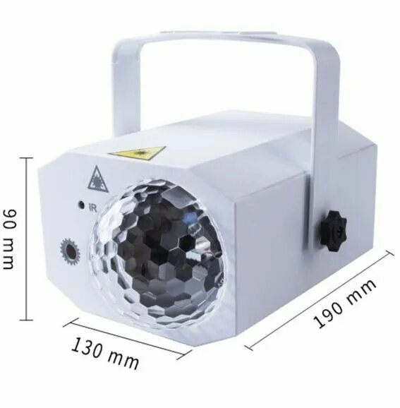 Лазерный проектор - диско шар яркая светомузыка, цветомузыка для дома, для дискотеки, для праздника, для нового года