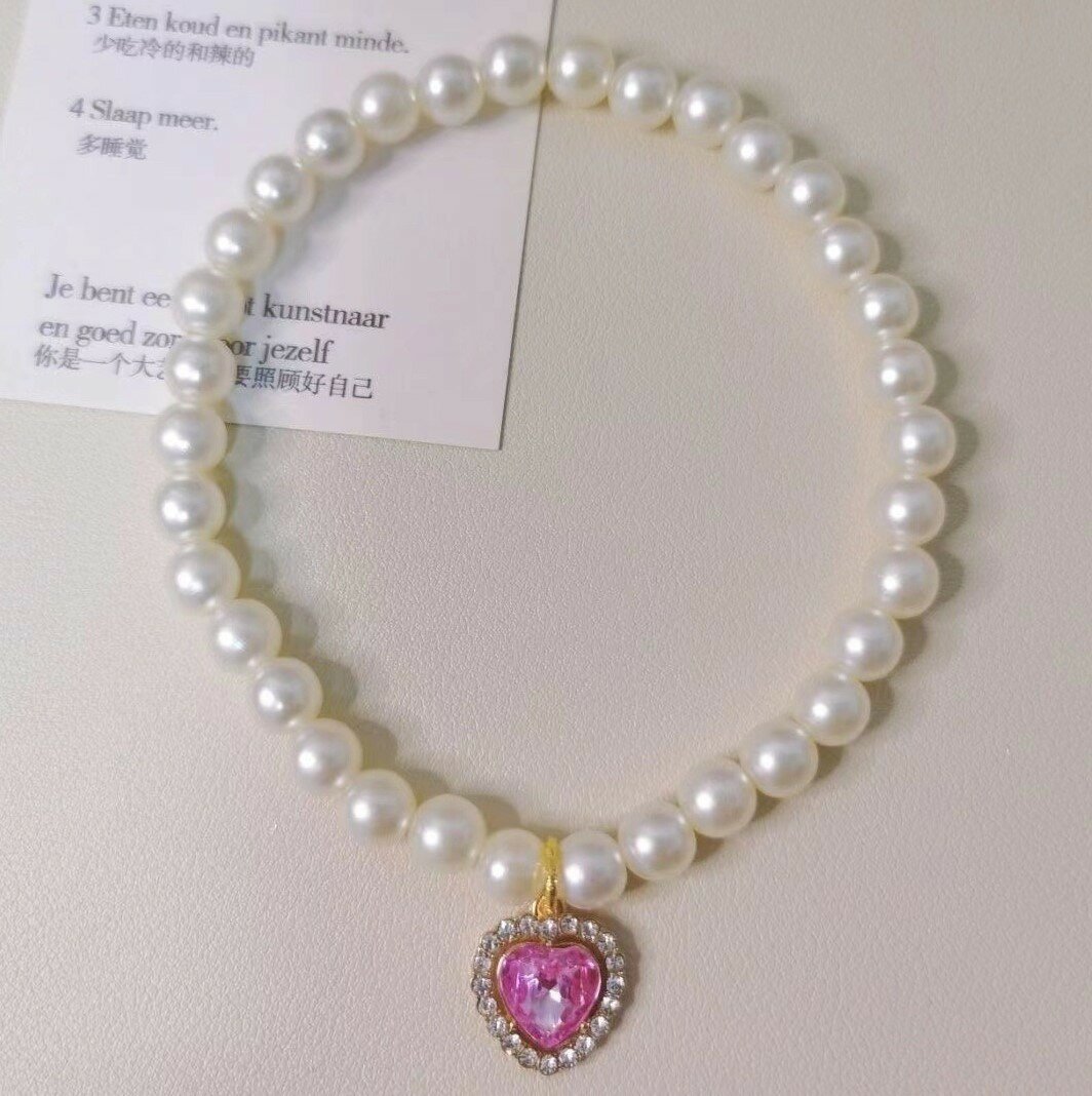 Ожерелье для питомцев в стиле светской львицы, напрямую от производителя, винтажный кулон в виде сердца из страз и