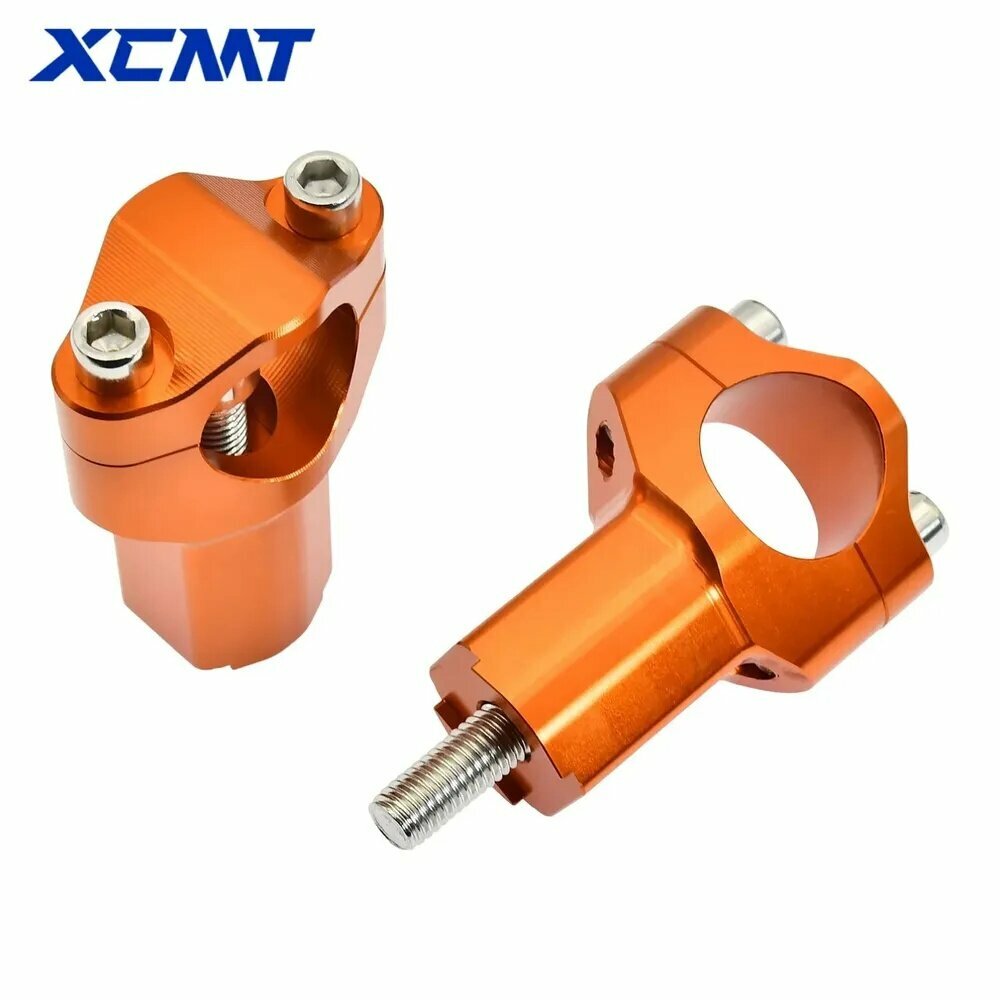 Крепления руля 28мм (кронштейны) на GR7, GR8, ZM, Hengjian, KAMAX, JHL, HUSQVARNA, KTM GAS GAS и др. (высокие) (оранжевый)
