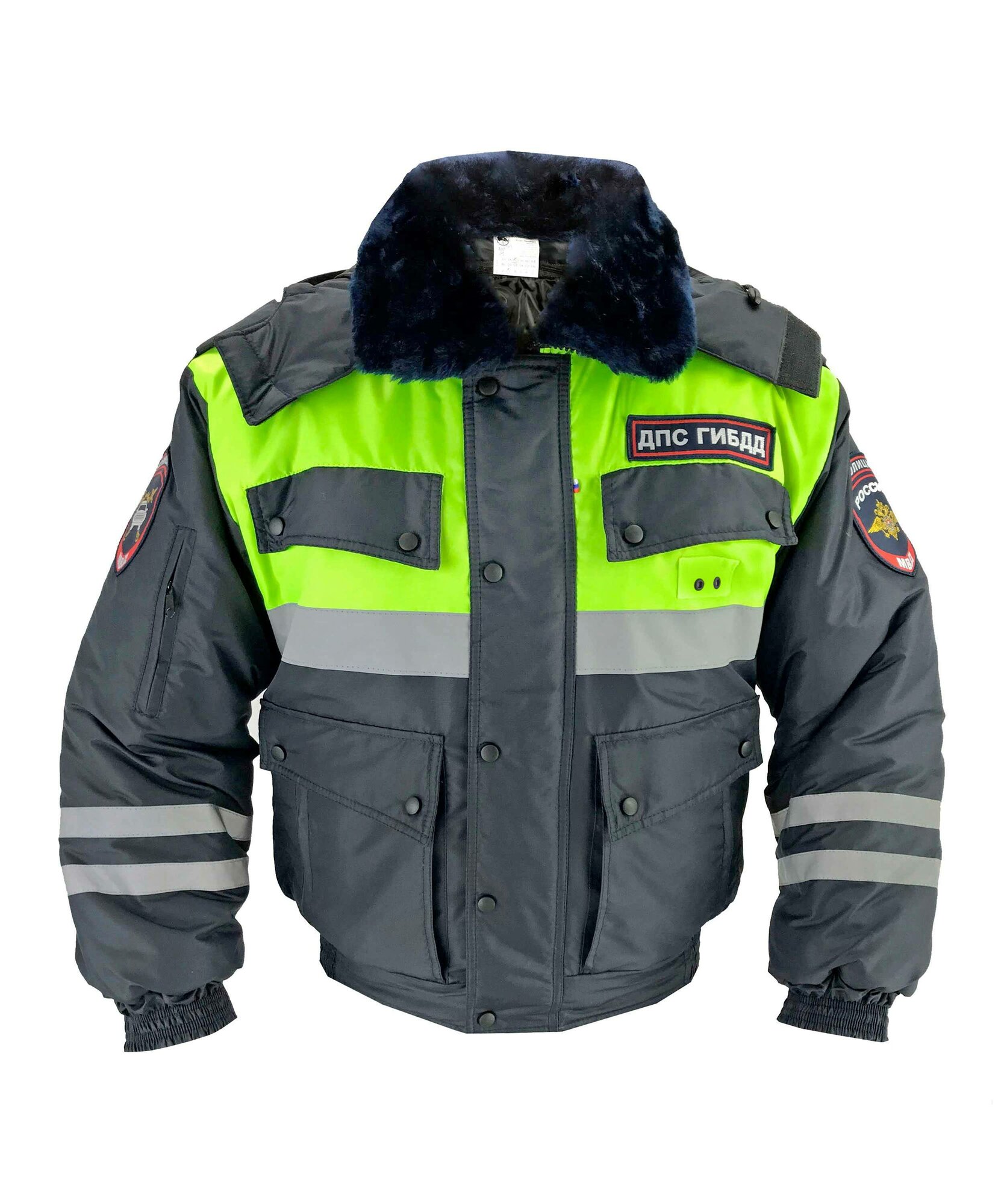 Куртка зимняя ДПС с желтой вставкой с подстежкой (50 / 164 - 170)