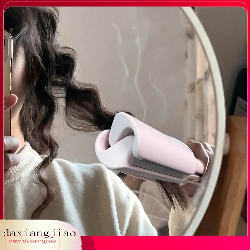 Плойка для волос Французская плойка с водной рябьюв олна 32мм (розовая V-образная)