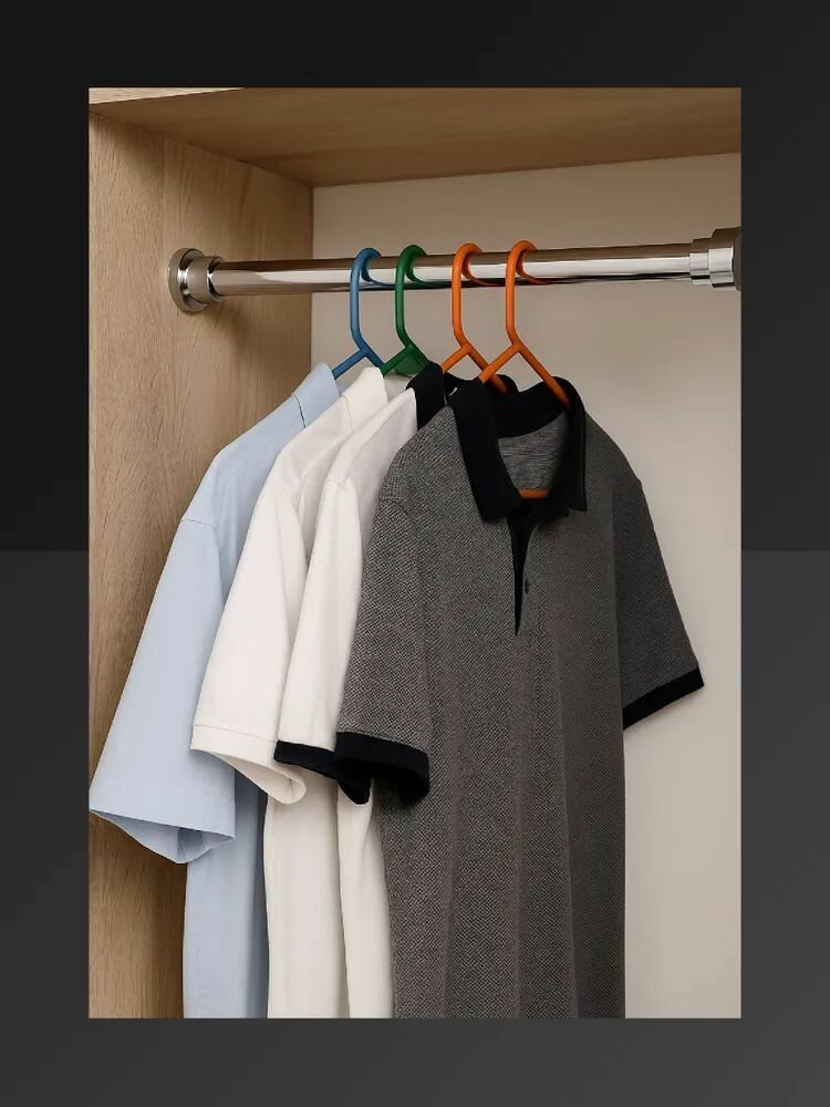 Штанга в шкаф для одежды раздвижная, телескопическая Birdhouse,40-55см