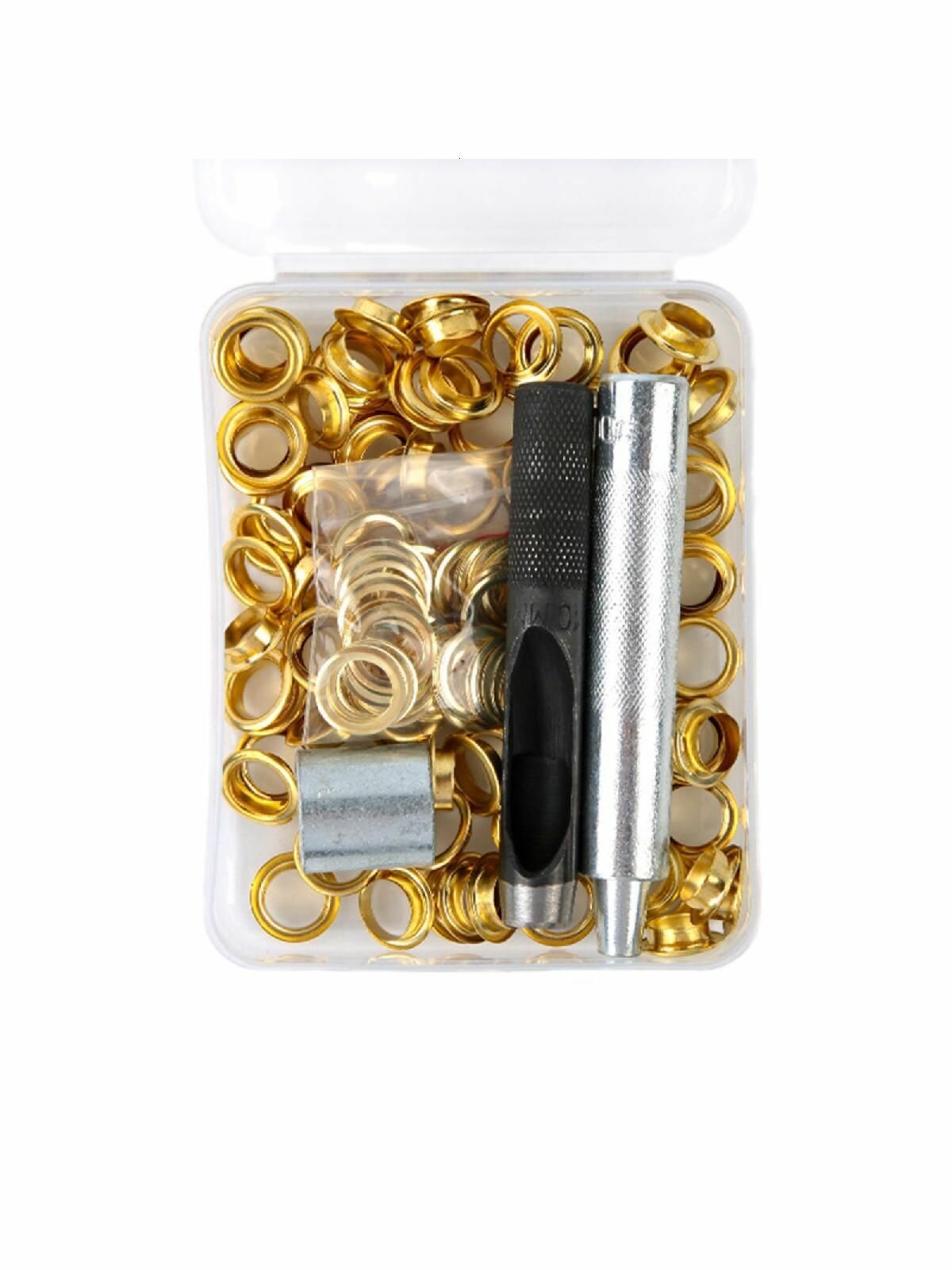 Набор люверсов 6/8/10 мм с инструментом, золото 10 мм