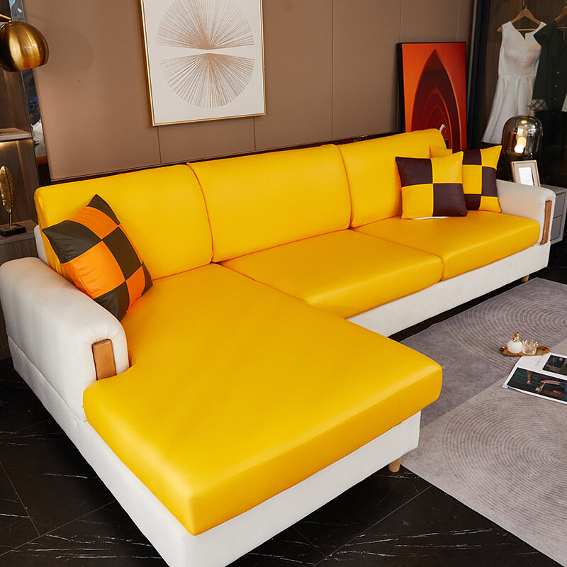 Водонепроницаемый чехол для дивана из кожи, однотонный, не требующий стирки, чехол для дивана в стиле душевой шапки, водонепроницаемый чехол для дивана, чехол для подушки