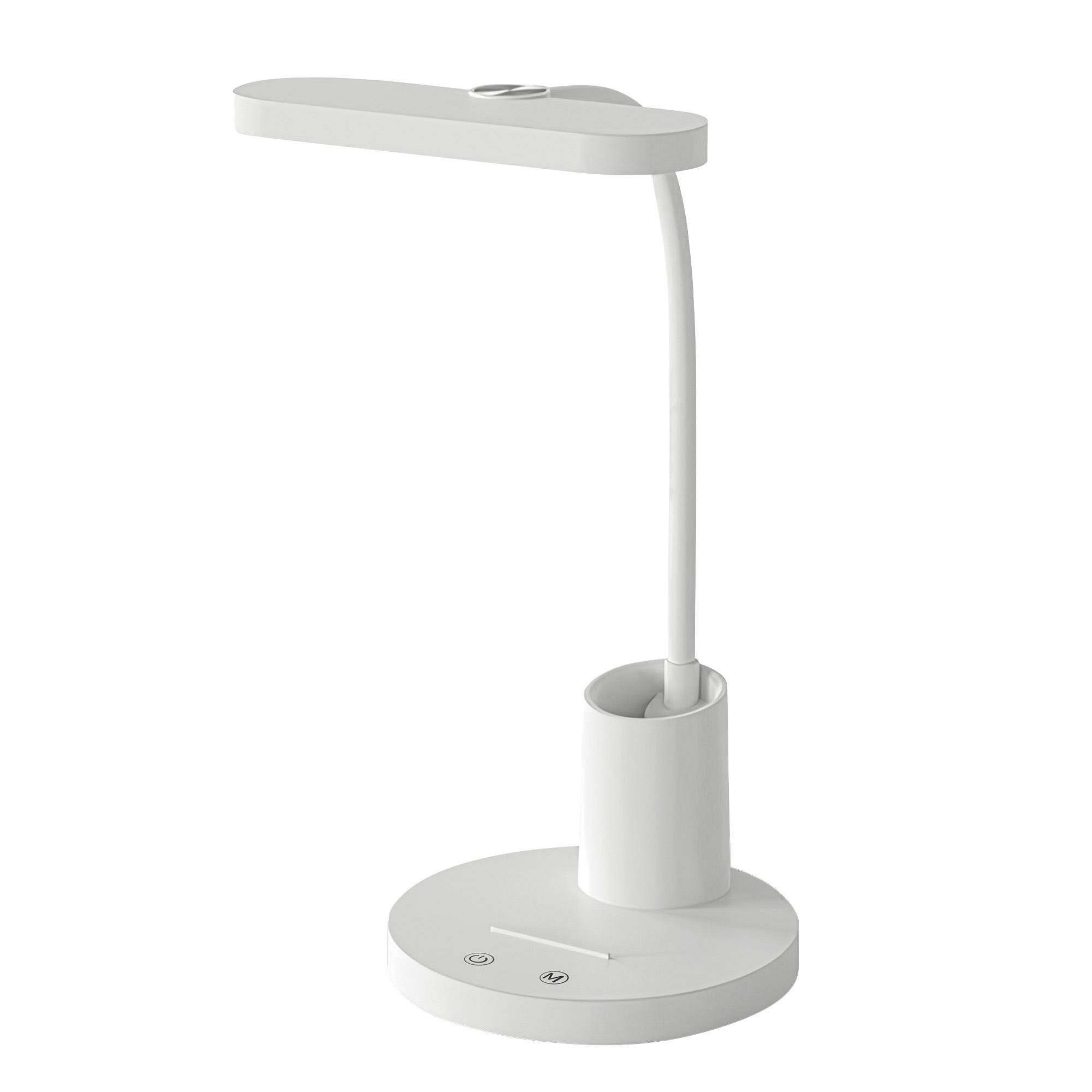 Настольная лампа ULM-D603 WHITE/10W/3000-6000K диммер сенсорный выключатель белый С подставкой UNIEL