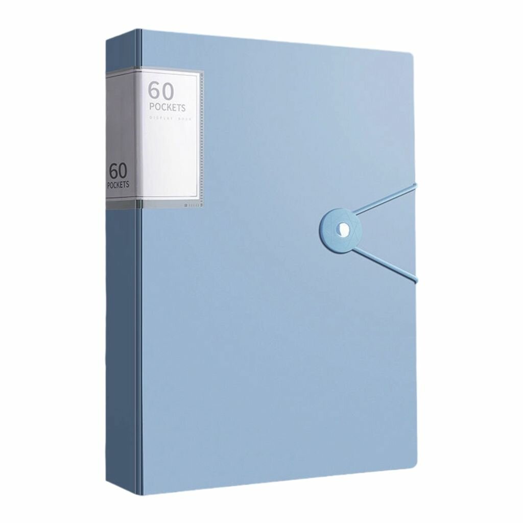 60-страничный блокнот для хранения данных формата А4, прозрачный карман документов, офисный органайзер-ice blue