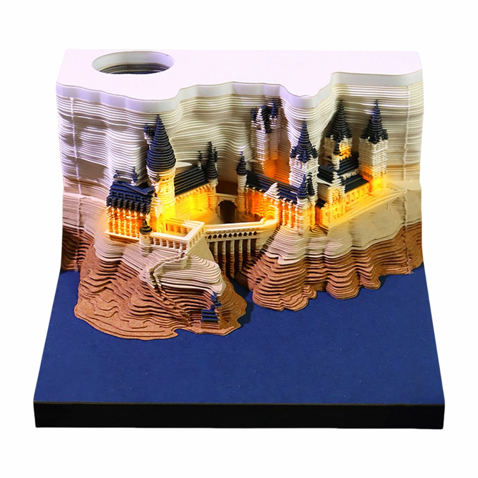 3D настольный календарь-пазл с LED, замок, 2026