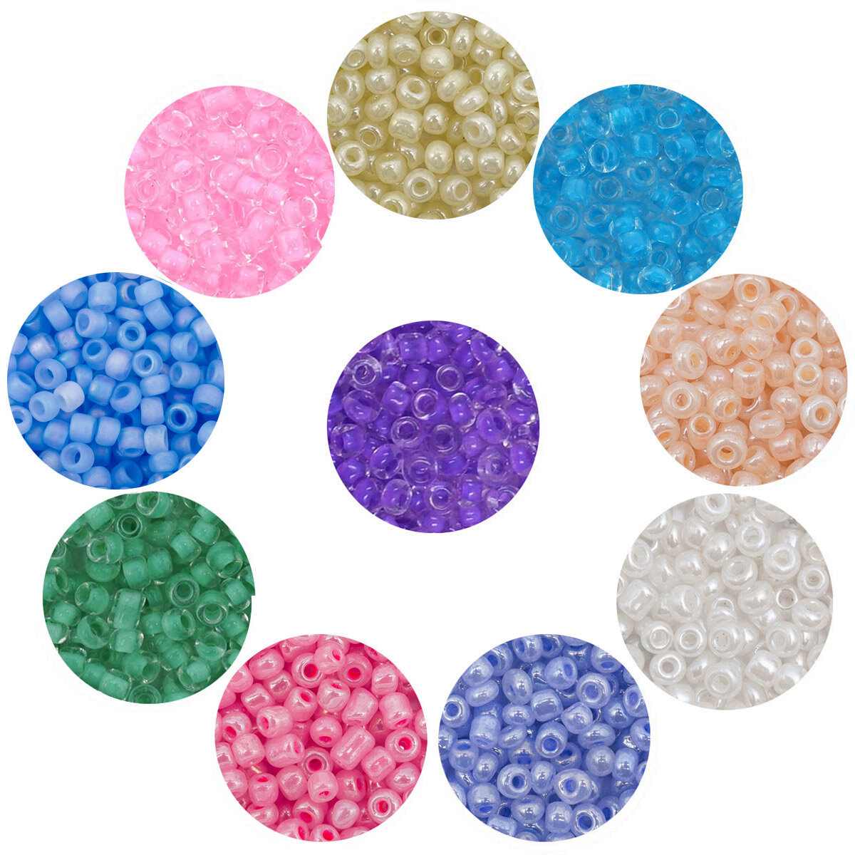 Набор для плетения бисером №9 бисер в тубе, 10 цветов, Astra&Craft