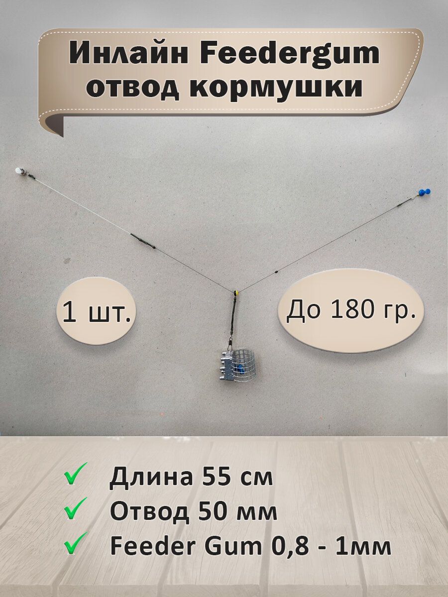 Инлайн Feedergum Отвод/Оснастка для ловли рыбы/Монтаж фидерный