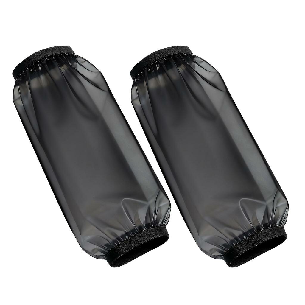 Водонепроницаемые прозрачные защитные нарукавники, Черный среднего размера