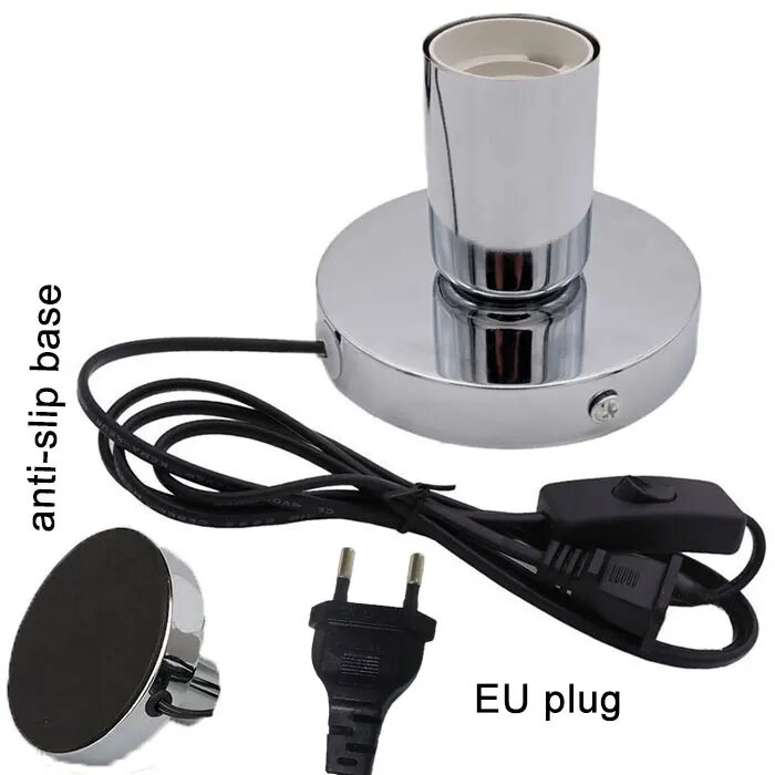 Основание для лампы E27/E26, silver, anti-slip, EU