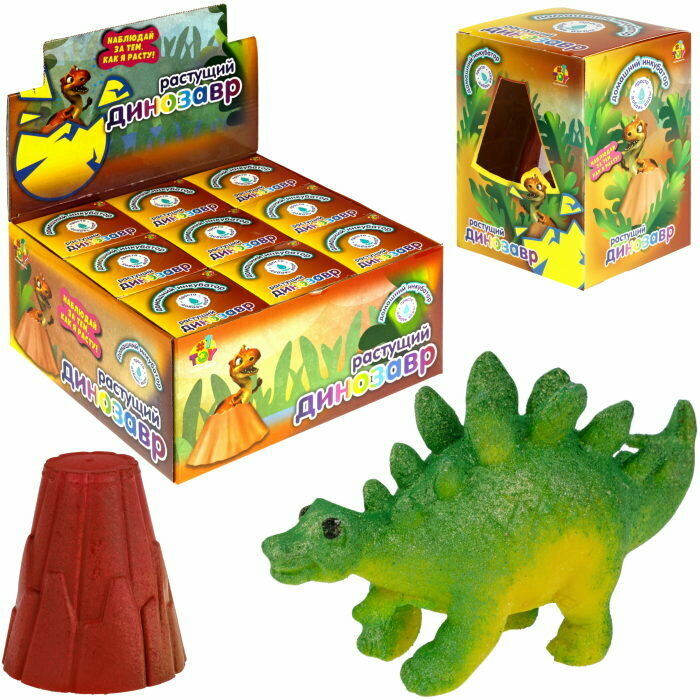 Набор для выращивания 1TOY Домашний инкубатор, растущая игрушка Динозавр