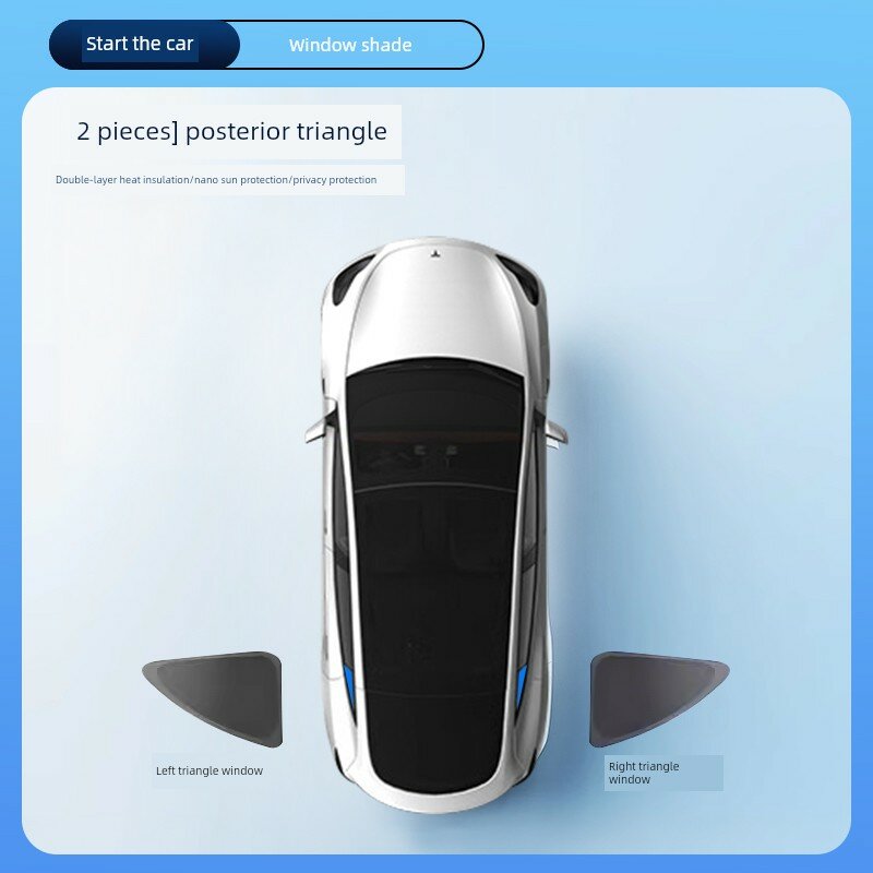 Солнцезащитная шторка для BMW X6 (импорт) 2015-2020, набор из 2 шт: треугольник