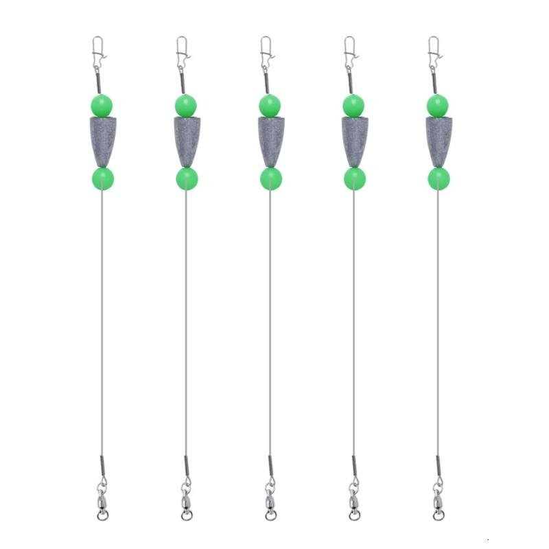 Каролинские оснастки 5 шт. с грузилами и поводками, 10g