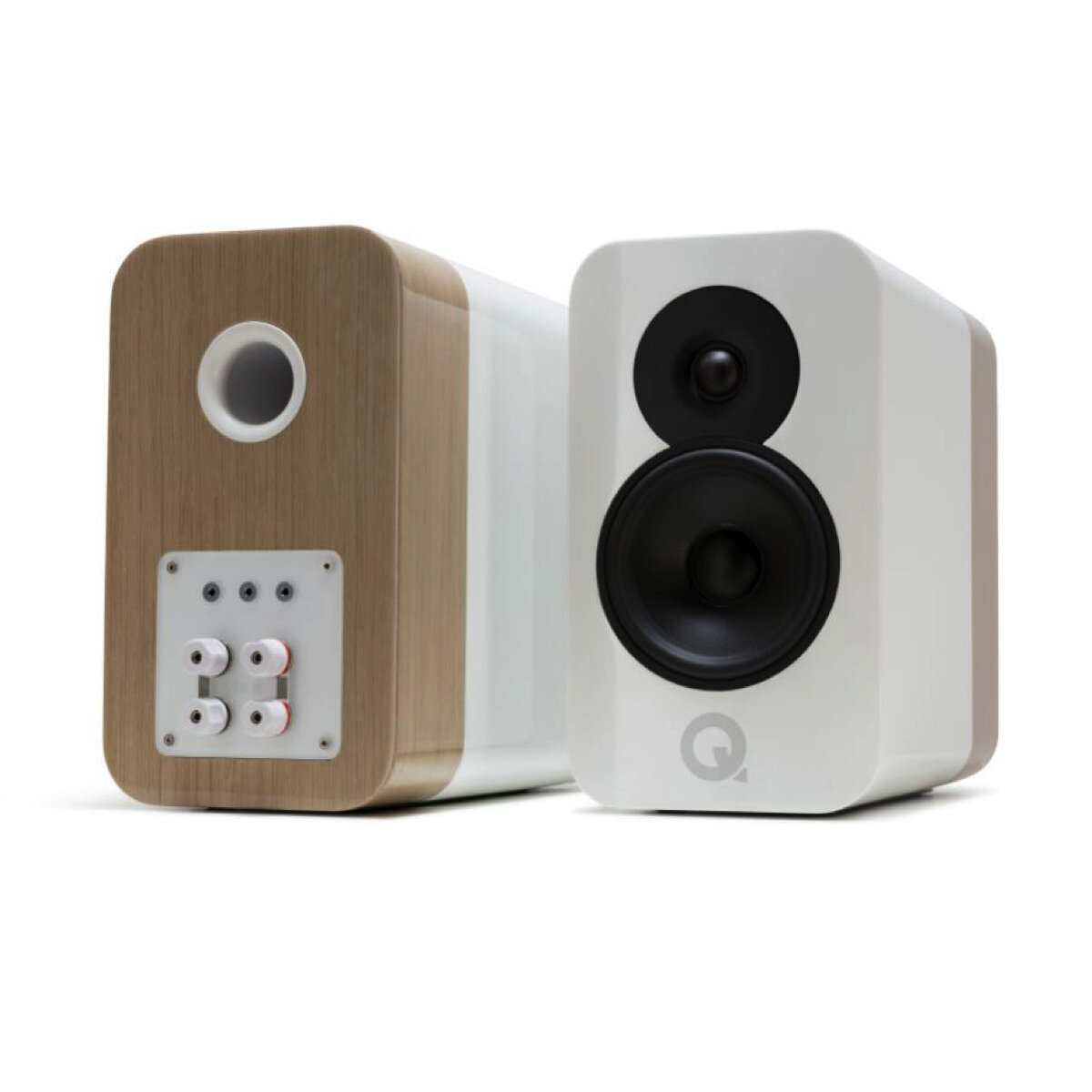 Q-Acoustics Concept 300 Gloss White & Oak Полочная акустика