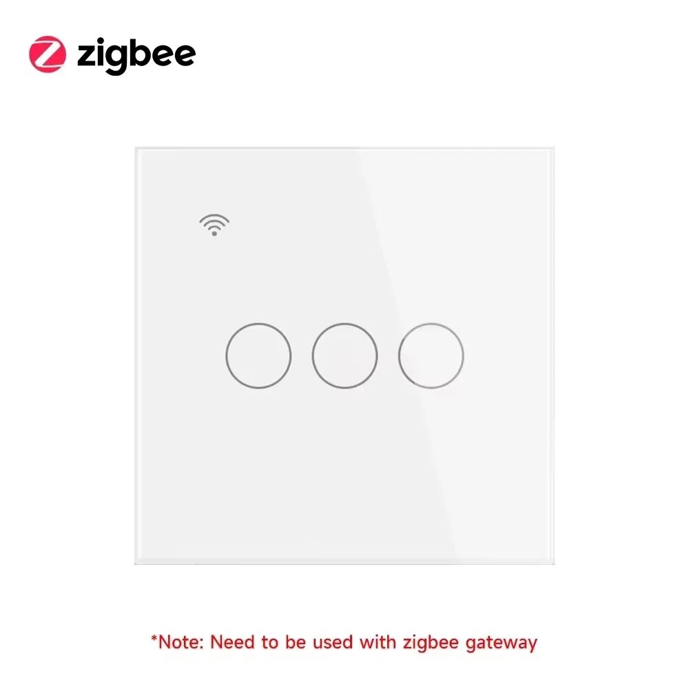IHseno Zigbee 3 Gang сенсорный выключатель, белый