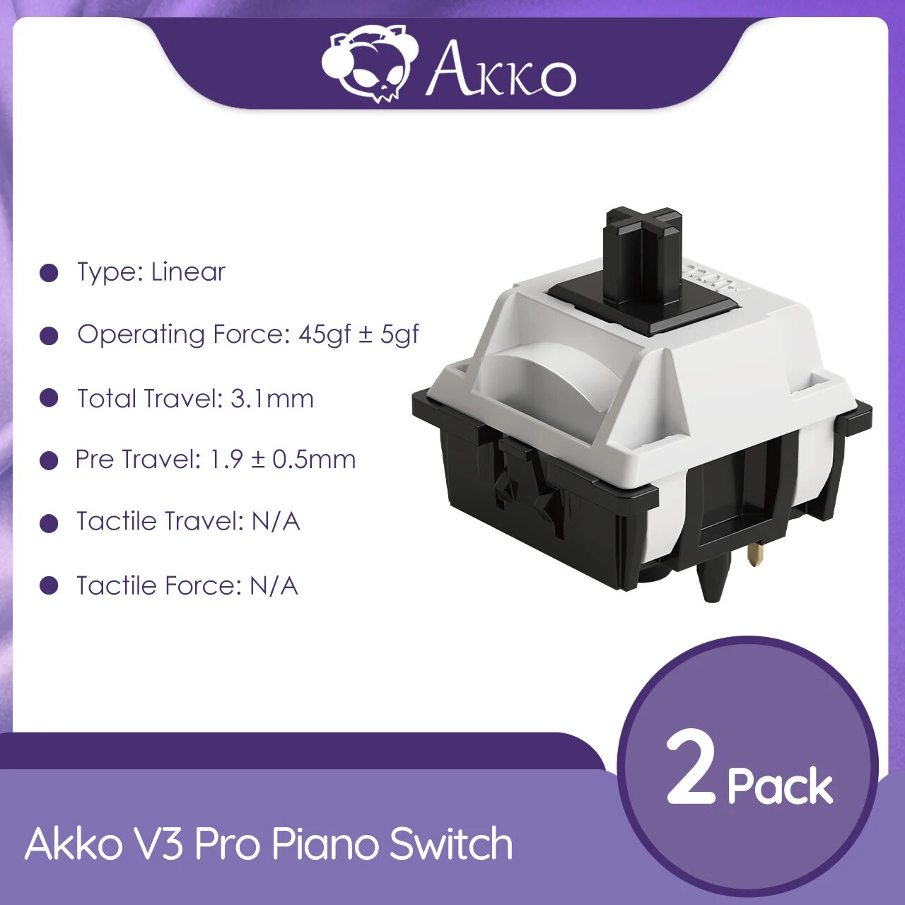 Переключатели Akko V3 Pro линейные для клавиатуры 90pcs
