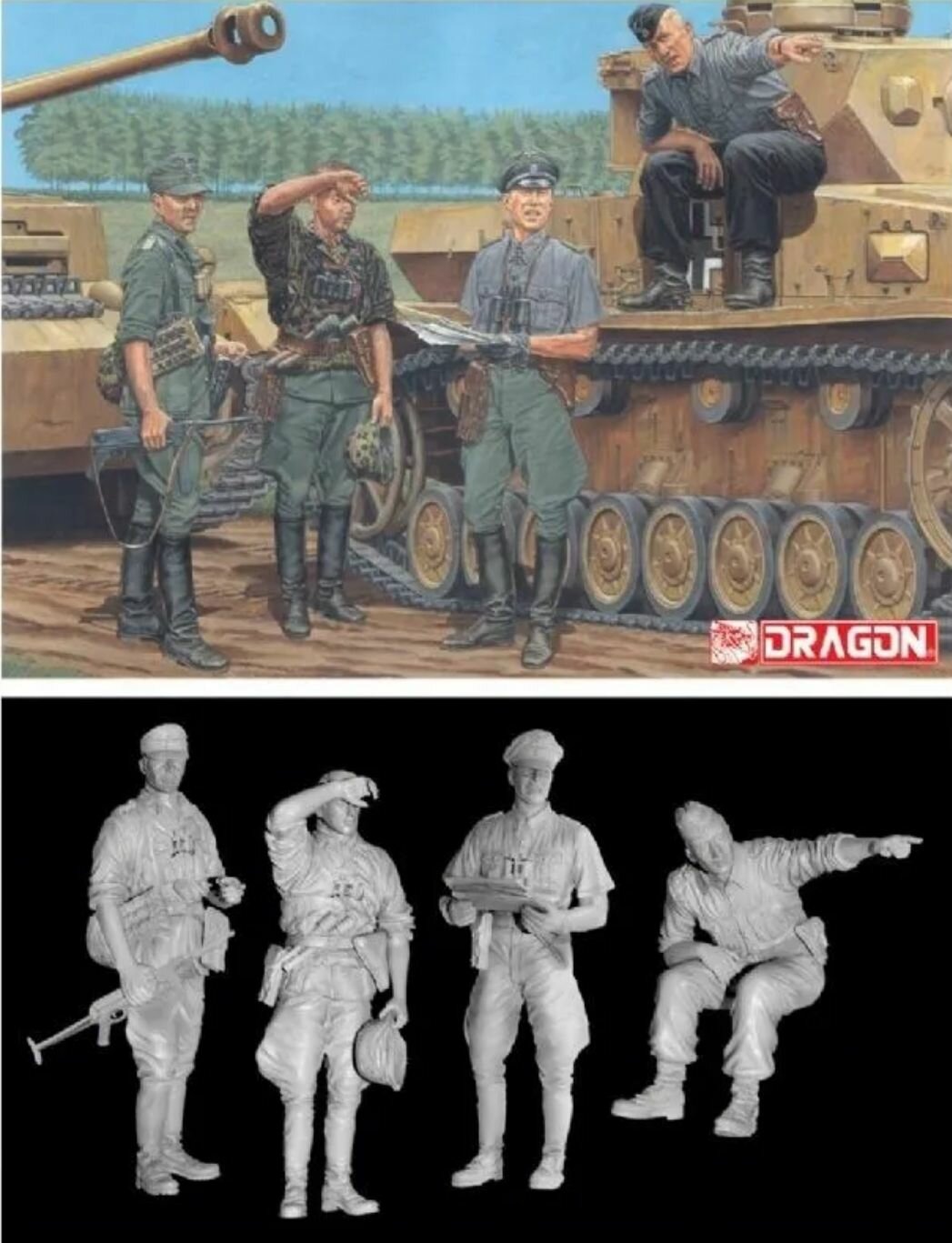 Dragon 6456 1/35 Немецкий Officer Kursk 1943 Пластиковые модели солдат