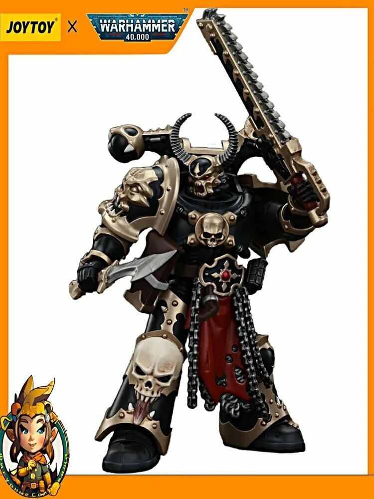 Аниме фигурки Chaos Space Marines Black Legion Chosen with Combi-melta and chainsword JOYTOY Warhammer 40000 1/18 Подарочная модель