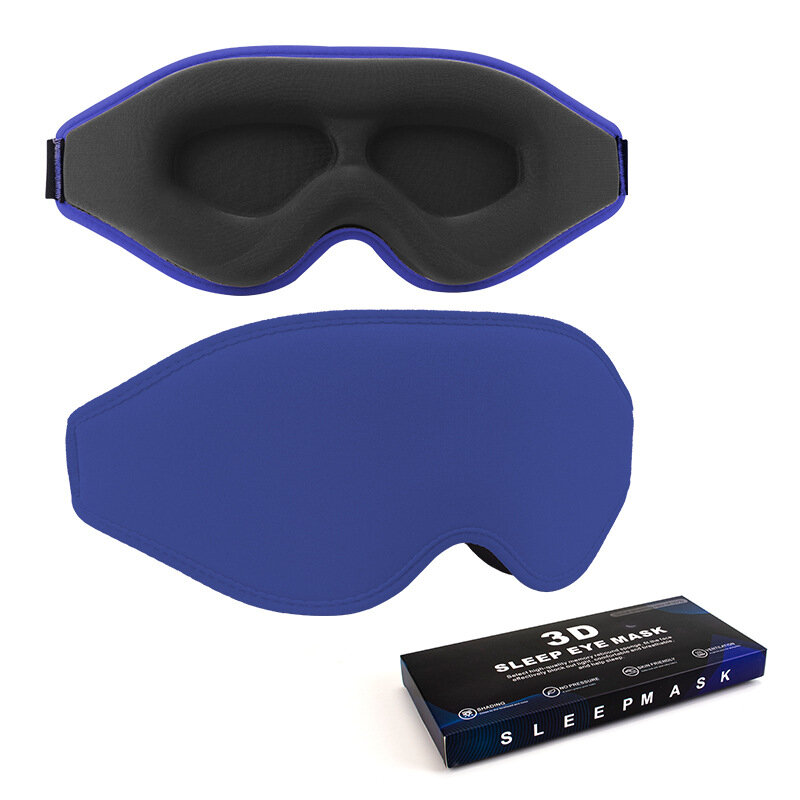 3D маска для глаз из пены с эффектом памяти, индивидуальная, для путешествий, обеденного перерыва, сна, специальная интегрированная маска с крыльями для носа и затенением
