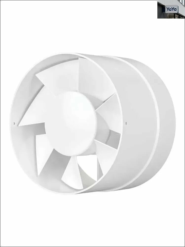 Канальный вентилятор 125 мм 18 Вт для ванной и туалета производительность 190 м3/ч белыйdfvsgvfdgdfg