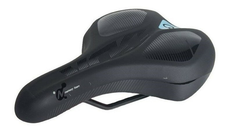 Седло велосипедное DDK D-153 фитнесс комфорт, для города и мтб, с гелевыми вставками, пена, унисекс.