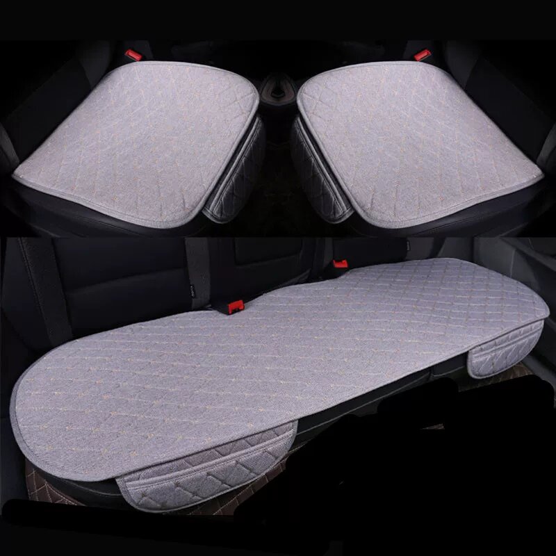 Комплект из трех накладок на автомобильные сиденья без спинки, простой и легкий в установке, подходит для всех сезонов,